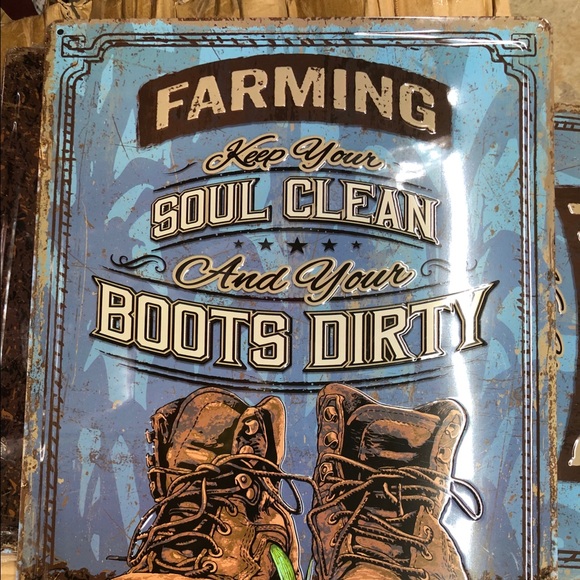 Other | Farming Clean Soul Metal Sign | Poshmark